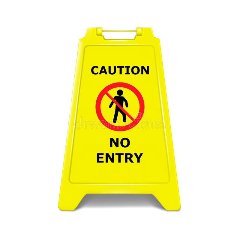No Entry Yellow Stock Illustrations – 473 No Entry Yellow Stock ...