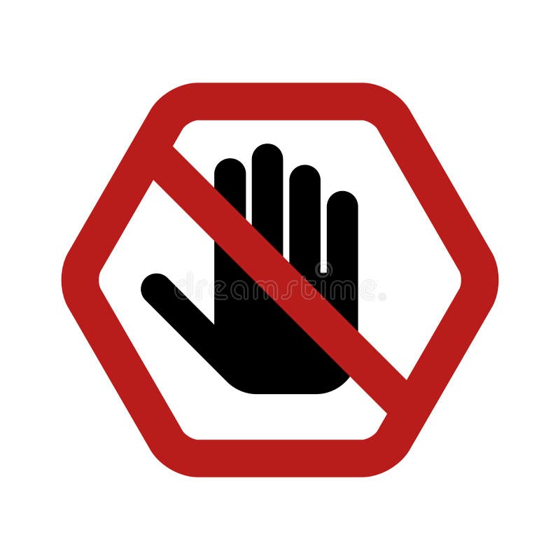 No Entry. Stop Hand. Prohibition Sign. Forbidden Hexagonal Sign. Vector ... No Entry. Stop Hand. Prohibition Sign. Forbidden Hexagonal Sign. Vector ...