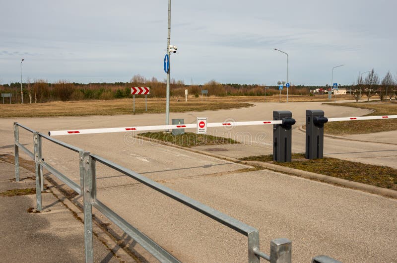 No Entry, STOP, Security Cameras Auto Prohibition Stock Photo - Image ...