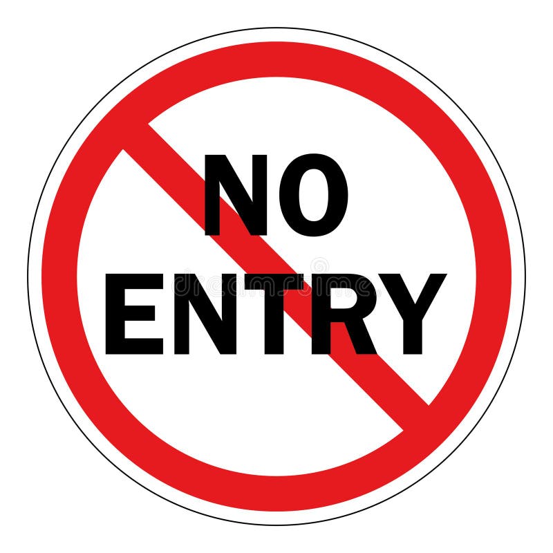 No Entry Symbol Vector Illustration. Stock Illustration - Illustration ...