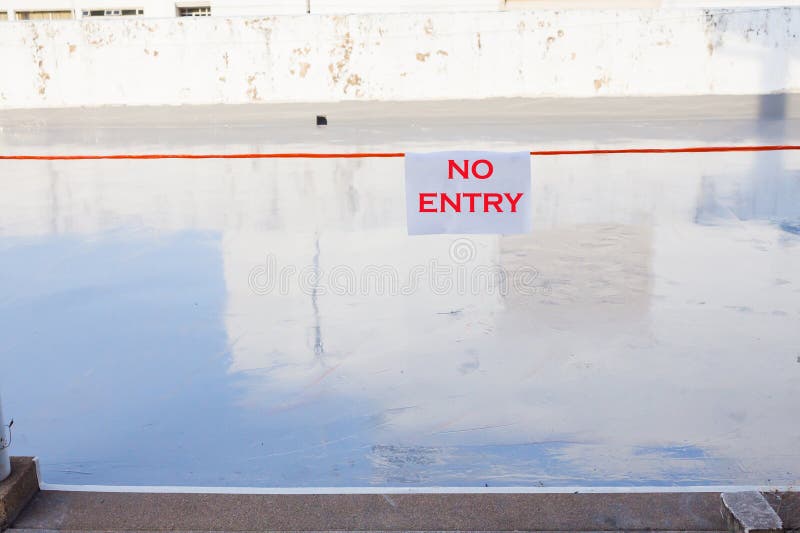 No Entry Tag Sign during Construction Stock Photo - Image of entry ...
