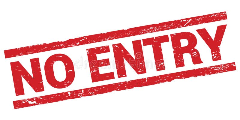 NO ENTRY Text on Red Rectangle Stamp Sign Stock Illustration ...