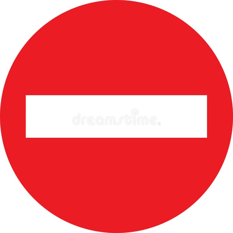 Blank Stop Sign Icon, Red Isolated on White Background, Vector ...
