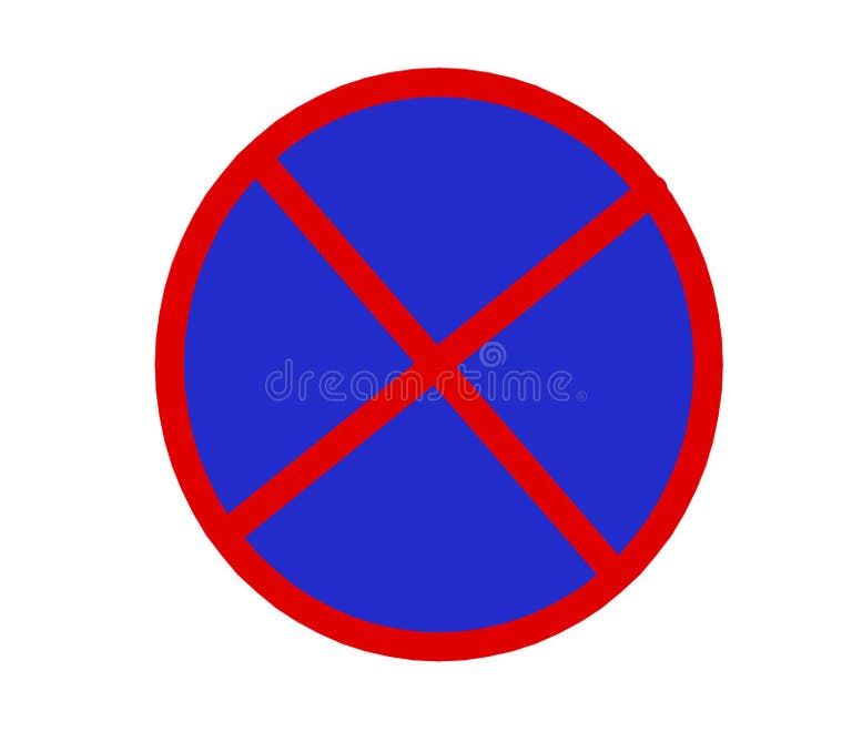 No Entry Traffic Sign with White Background. Stock Illustration ...