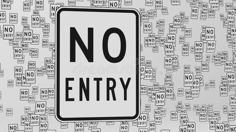 No Entry Signs Floating Space Stock Illustrations – 3 No Entry Signs ...