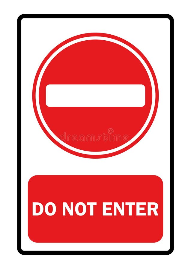 No Entry Traffic Signs Vector Illustration. Stock Illustration ...