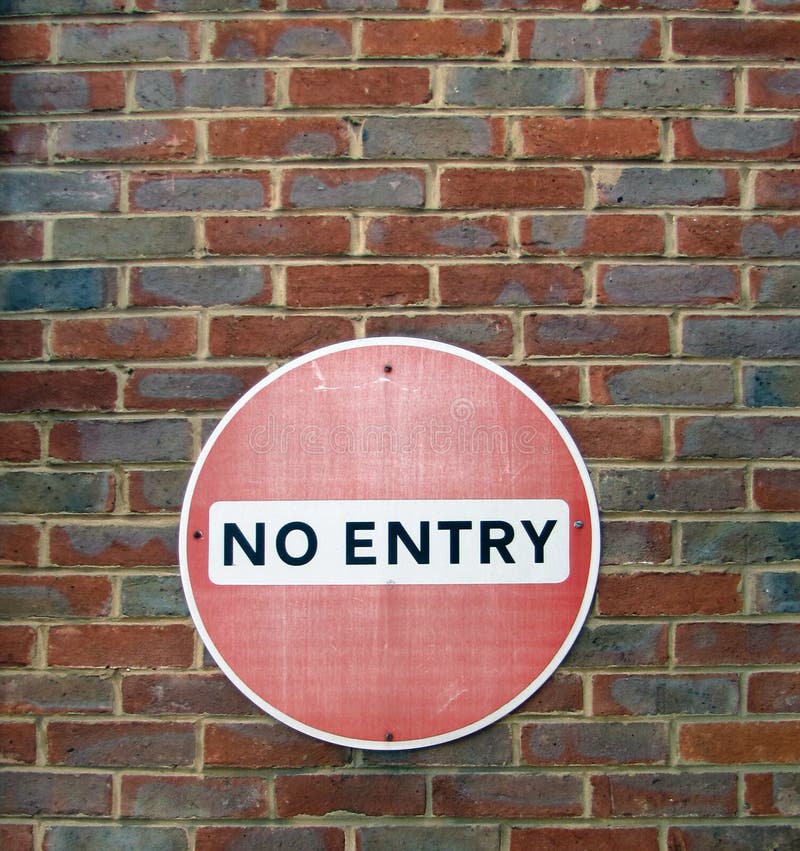 No Entry Traffic Signs for Vehicles. Symbol for No Entrance. this Route ...