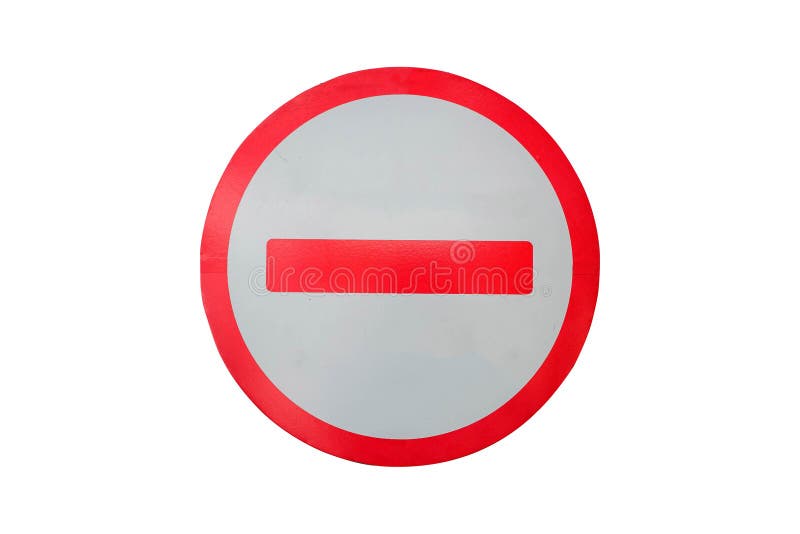 No Entry on White Background Stock Image - Image of stop, alert: 58982641