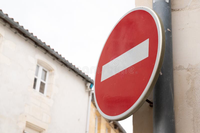No Entry Wrong Way Car Traffic Sign Stock Photo - Image of sign ...