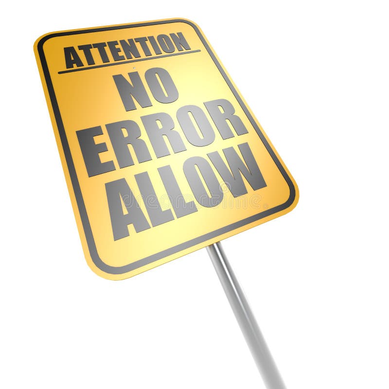 No error allow road sign stock illustration. Illustration of message ...