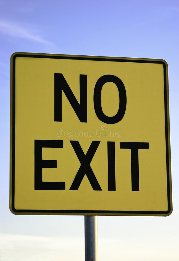 No Exit stock photo. Image of danger, blue, pole, sign - 10707084