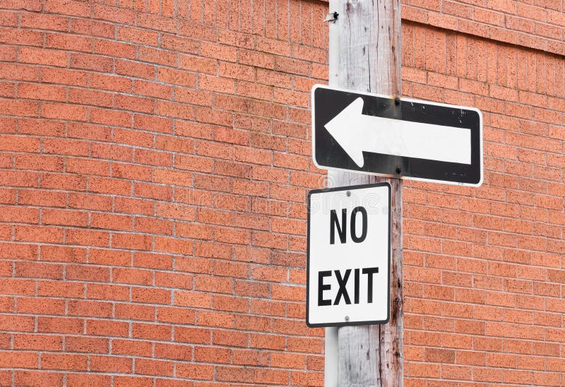 No Exit Sign stock image. Image of street, symbol, symbols - 61432177
