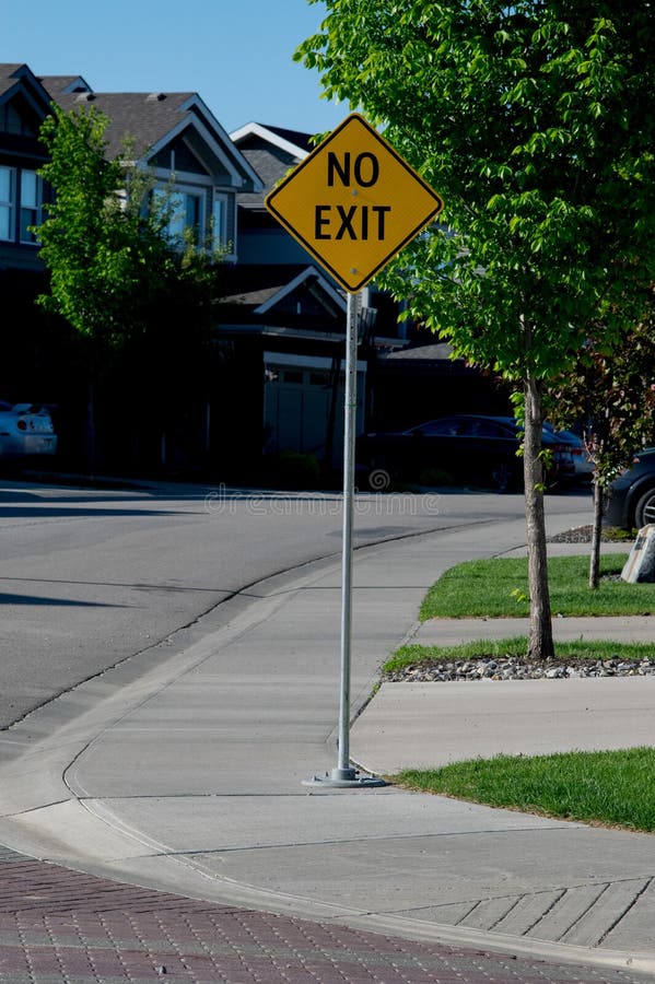 No Exit Street Sign Dead End Stock Photo - Image of drivers, exit ...
