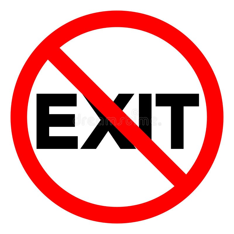 Danger No Exit Symbol Sign ,Vector Illustration, Isolate on White ...