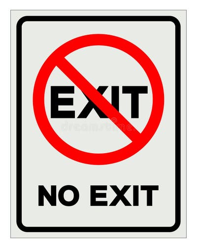 No Exit Symbol Sign ,Vector Illustration, Isolate on White Background ...