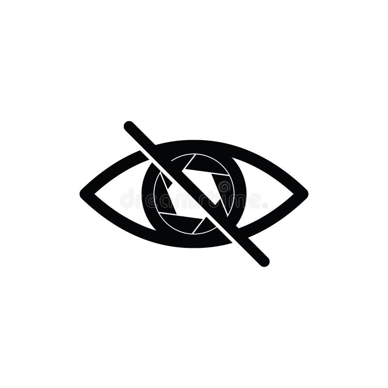 No Eye Icon. Avoid Eye Contact Stock Vector - Illustration of blind ...