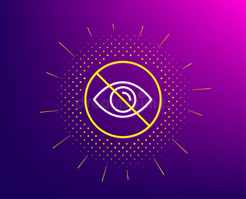 No Looking Sign. stock vector. Illustration of impossible - 100386178