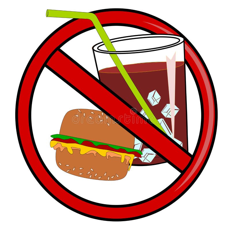 No fast food sign stock vector. Illustration of hamburger - 50454317