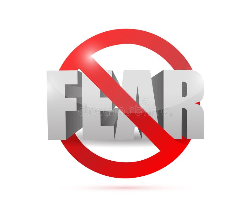 Courage Fear Switch Shows Afraid or Bold Stock Illustration ...