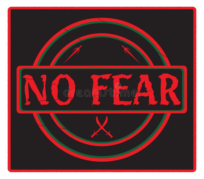 No Fear Stamp Black stock illustration. Illustration of immigration ...