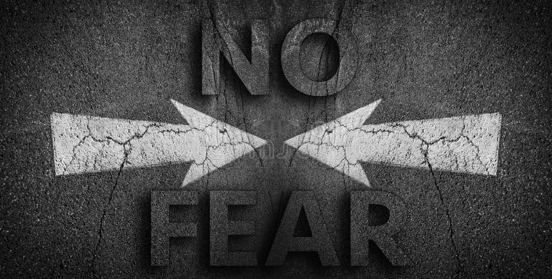 No Fear written on road stock photo. Image of problem - 62873120