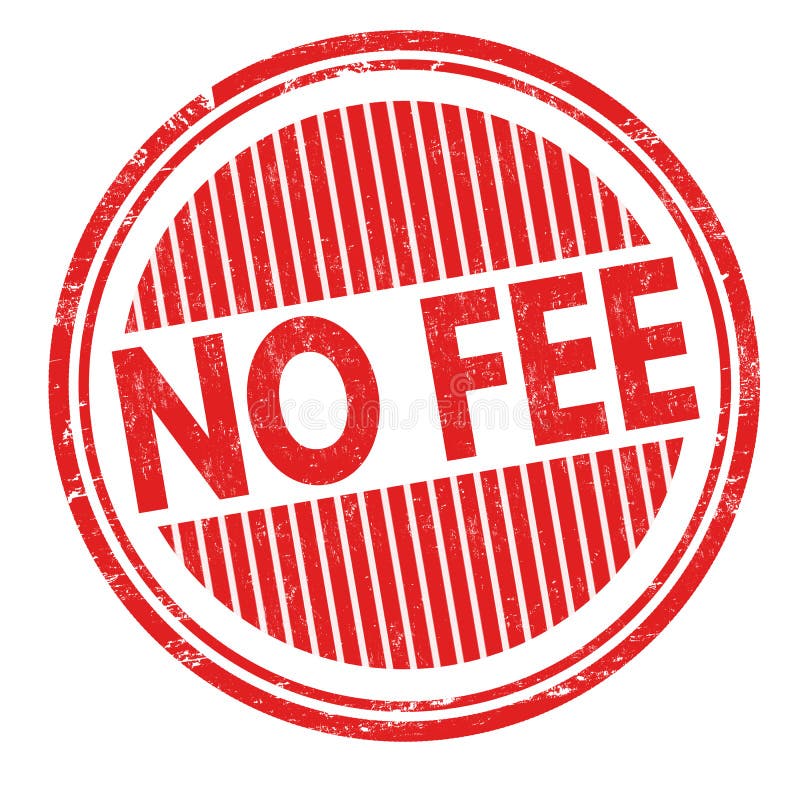 No fee grunge rubber stamp stock vector. Illustration of caption ...