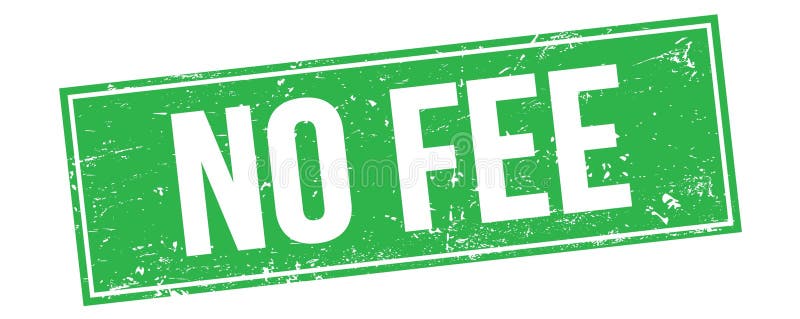 NO FEE Text on Green Grungy Rectangle Stamp Stock Illustration ...