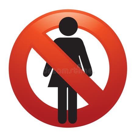 No female sign stock vector. Illustration of prohibit - 16650399