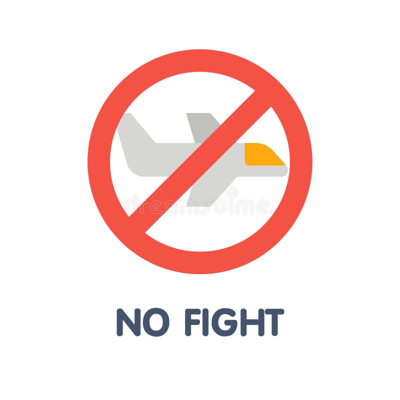 No Fight Flat Icon Style Design Illustration on White Background Stock ...