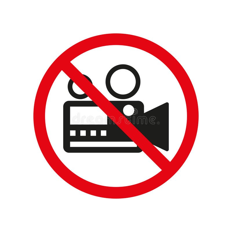 No Filming Allowed Sign. Vector Prohibition Icon Stock Vector ...