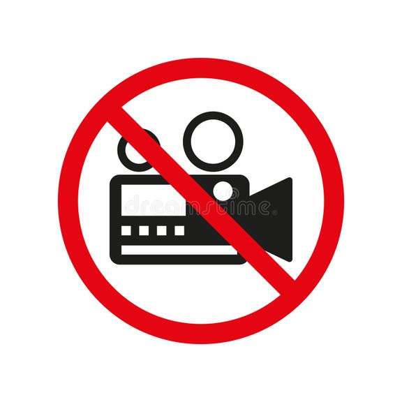 No Filming Allowed Sign. Vector Prohibition Icon Stock Vector ...