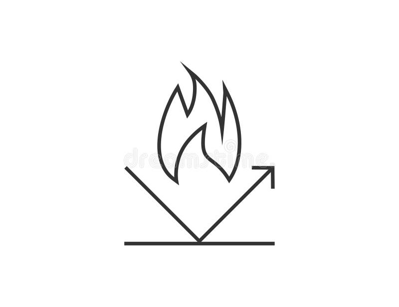 No Fire Allowed, Fireproof Icon. Vector Illustration. Stock Vector ...