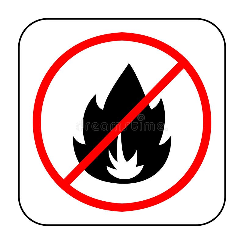 No Flammable Material Icon Stock Illustrations – 70 No Flammable ...