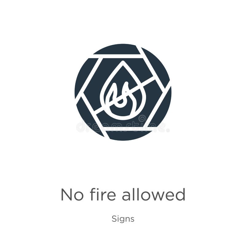 No Fire Allowed Icon Vector. Trendy Flat No Fire Allowed Icon from ...