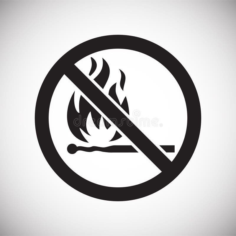 No Fire Allowed Sign on White Background for Graphic and Web Design ...