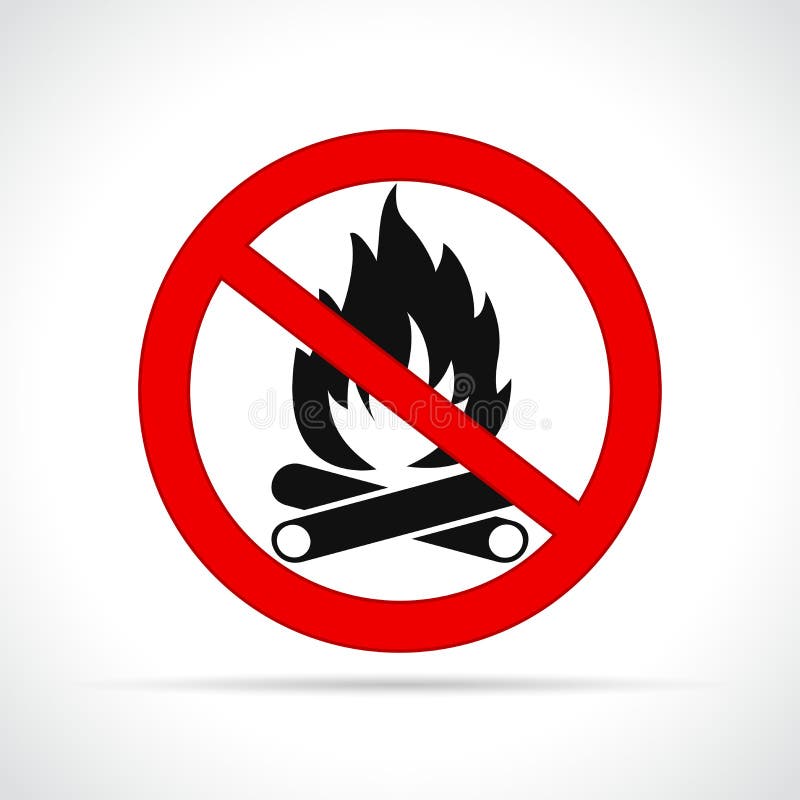 No fire circle red sign stock vector. Illustration of prohibition ...