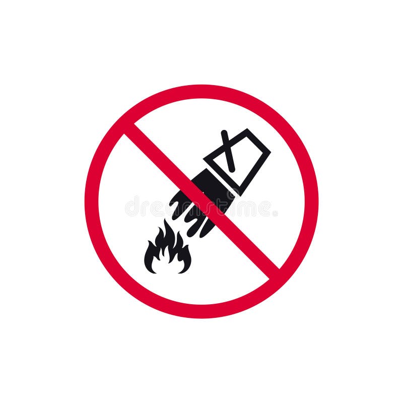 No Fire Extinction with Water Prohibited Sign, Forbidden Modern Round ...