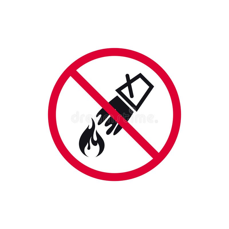 No Fire Extinction with Water Prohibited Sign, Forbidden Modern Round ...