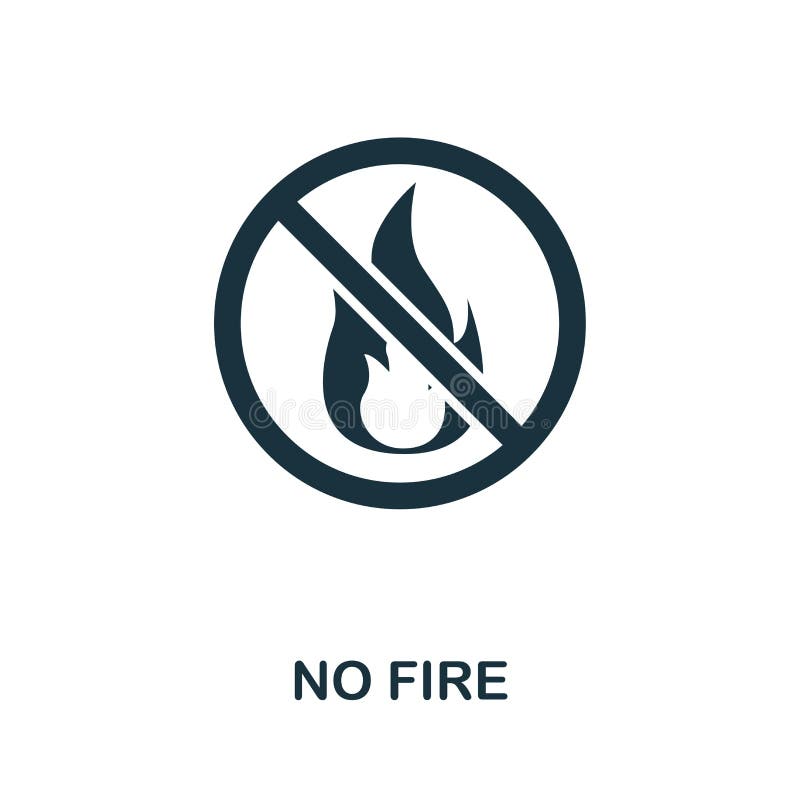 No Fire Icon. Creative Element Design from Fire Safety Icons Collection ...