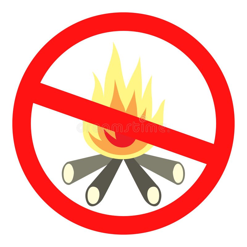 No fire icon stock vector. Illustration of stylized - 230747162