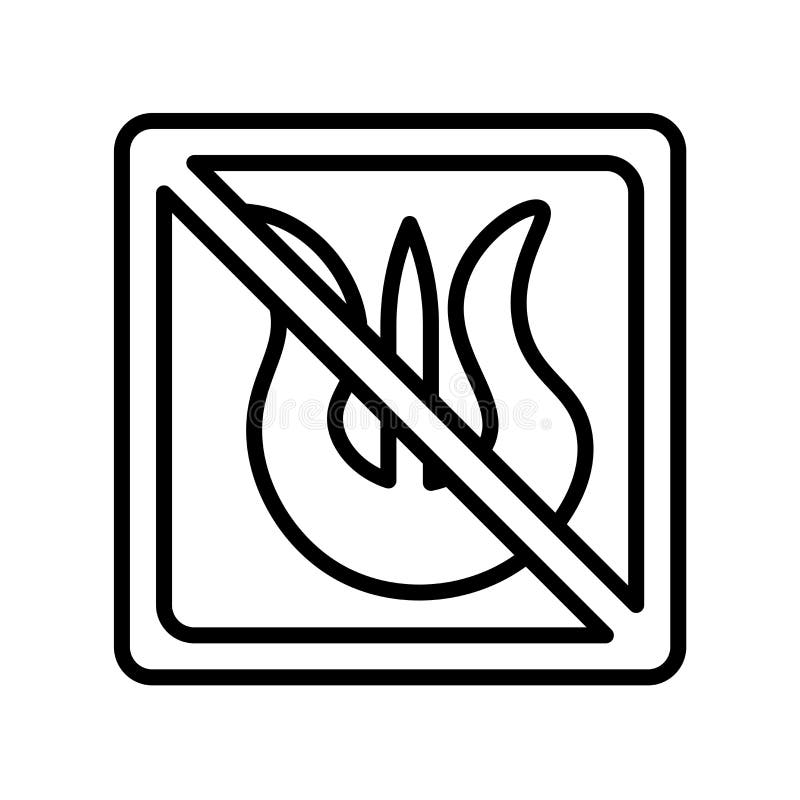 No Fire Icon Vector Sign and Symbol Isolated on White Background Stock ...