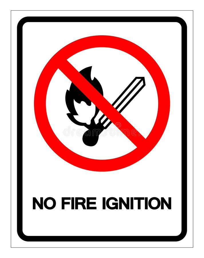 No Fire Ignition Symbol Sign, Vector Illustration, Isolate on White ...
