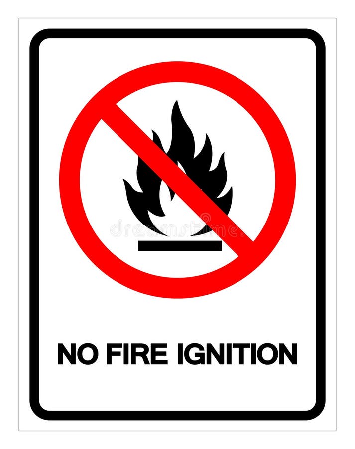 No Fire Ignition Symbol Sign, Vector Illustration, Isolate on White ...