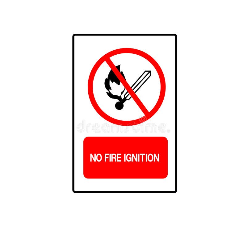No Fire Ignition Symbol Sign, Vector Illustration, Isolate on White ...