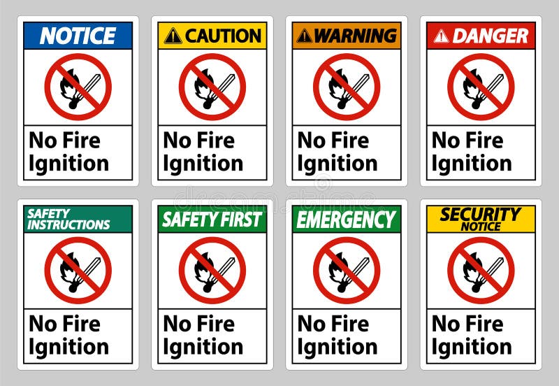 No Fire Ignition Symbol Sign, Vector Illustration, Isolate On White ...