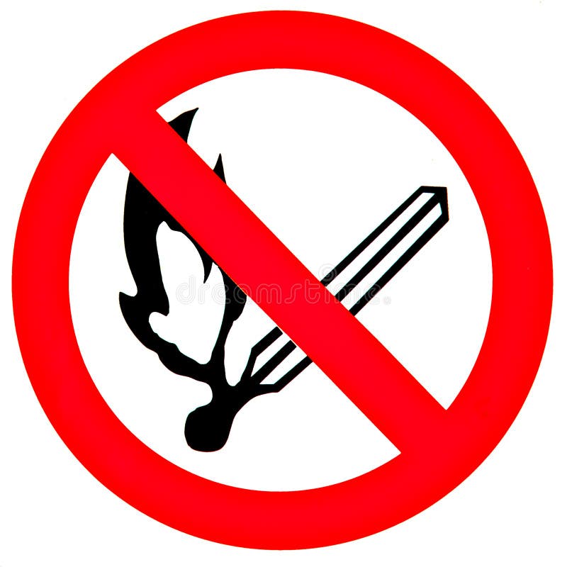 No fire sign stock illustration. Illustration of prohibition - 21929074