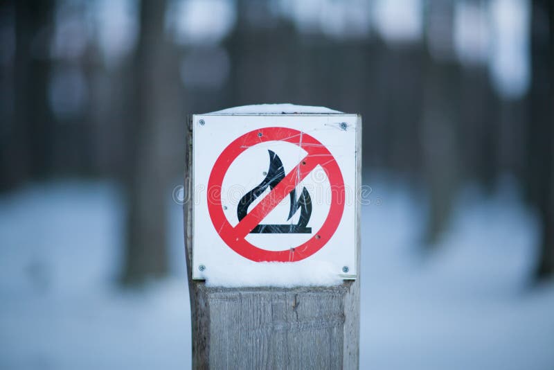 No Fire sign. stock illustration. Illustration of warning - 85792522