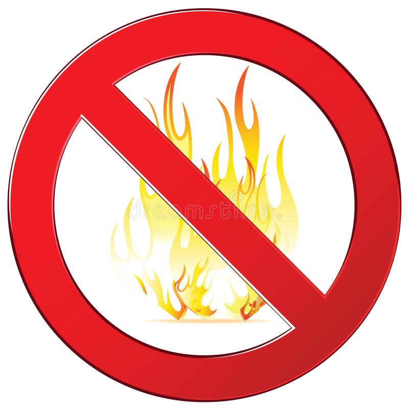 No fire sign stock vector. Illustration of concept, graphic - 24750600