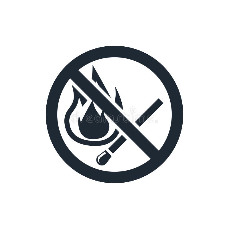 No fire sign icon stock vector. Illustration of allowed - 189115971