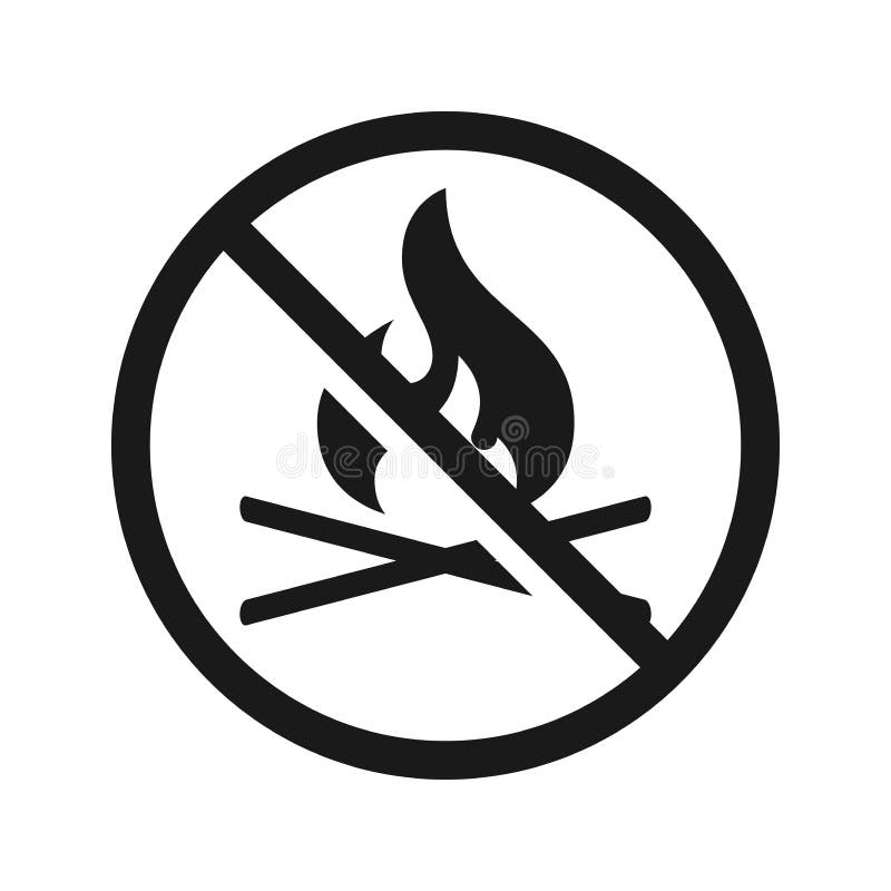 No fire sign. Vector stock vector. Illustration of hand - 15191432